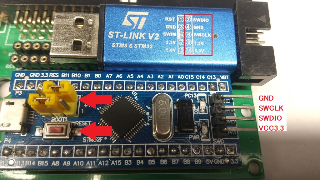 ST-LINKを使ったファームウェア書き換え